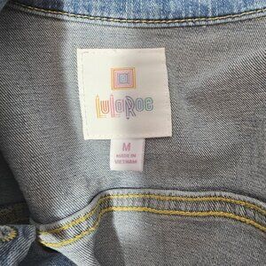 LuLaRoe | Jackets & Coats | Lularoe Denim Embroidered Jacket Size ...